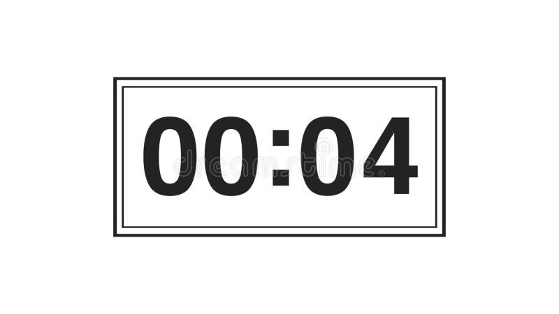 5 Seconds Countdown Timer Animation from 5 To 0 on Transparent ...