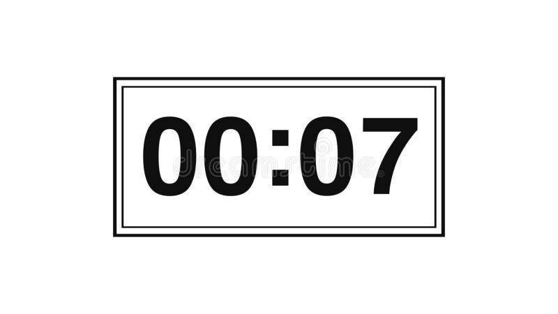 10 Seconds Countdown Timer Animation from 10 To 0 on Transparent ...