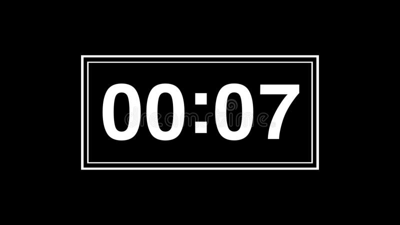 10 Seconds Countdown Timer Animation from 10 To 0 on Transparent Background. Ten Seconds Digital ...