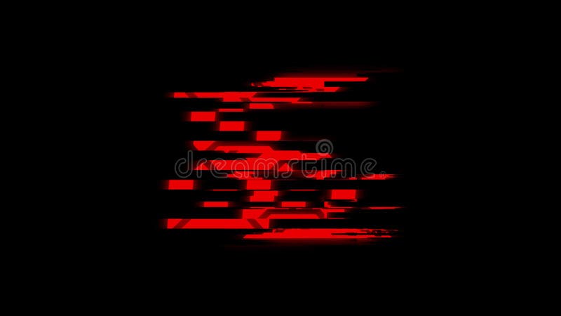10 Seconds Countdown Timer Glitch Animation in Red Neon Color. Stock ...