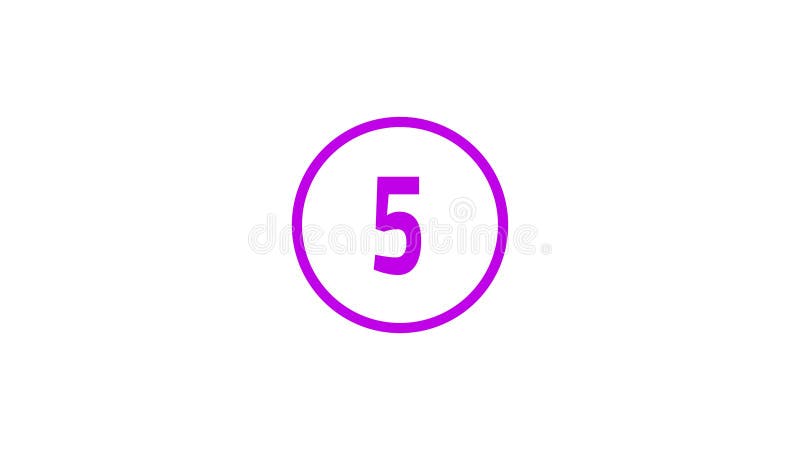 10 Seconds Countdown Timer Purple Color with Smooth Loading Stock Video ...