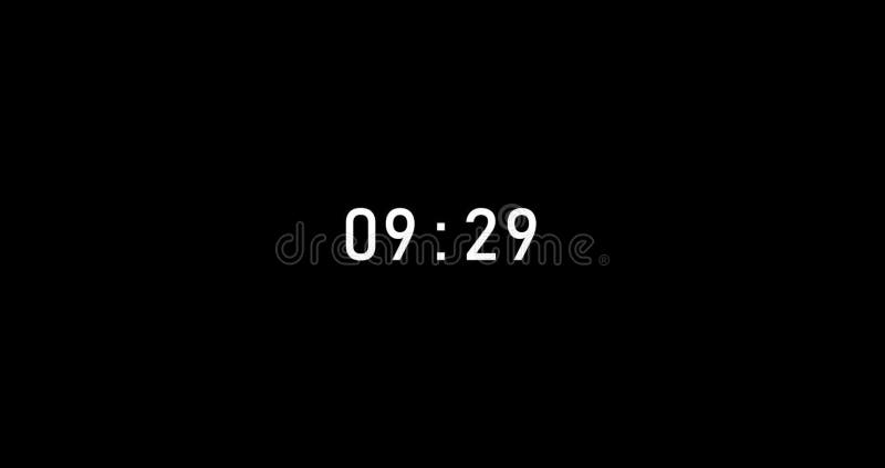 20 Seconds Digital Timer Countdown Animation is Isolated on Black ...