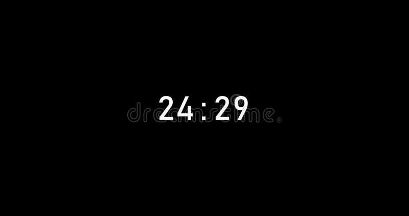 49 Seconds Digital Timer Countdown Animation is Isolated on Black Background. Countdown Timer ...