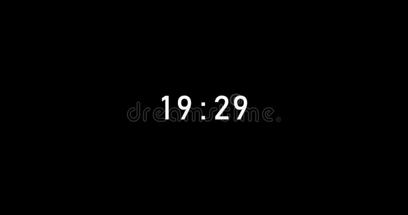 39 Seconds Digital Timer Countdown Animation is Isolated on Black ...