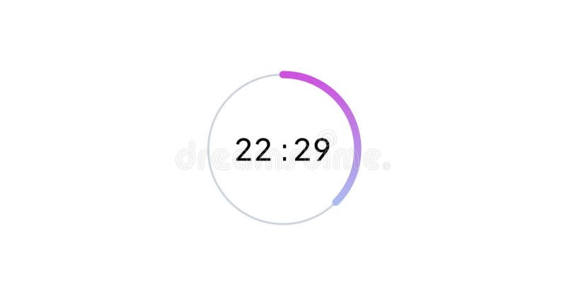 45 Seconds Digital Timer Countdown Animation is Isolated on White ...