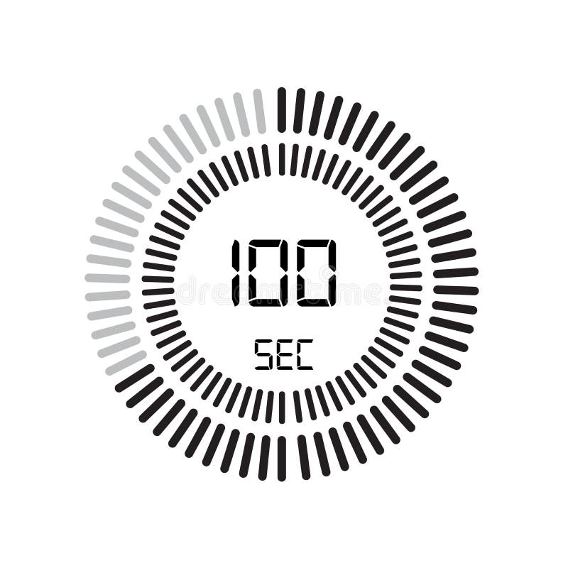 The 100 Seconds Icon Digital Timer Clock And Watch Timer Countdown