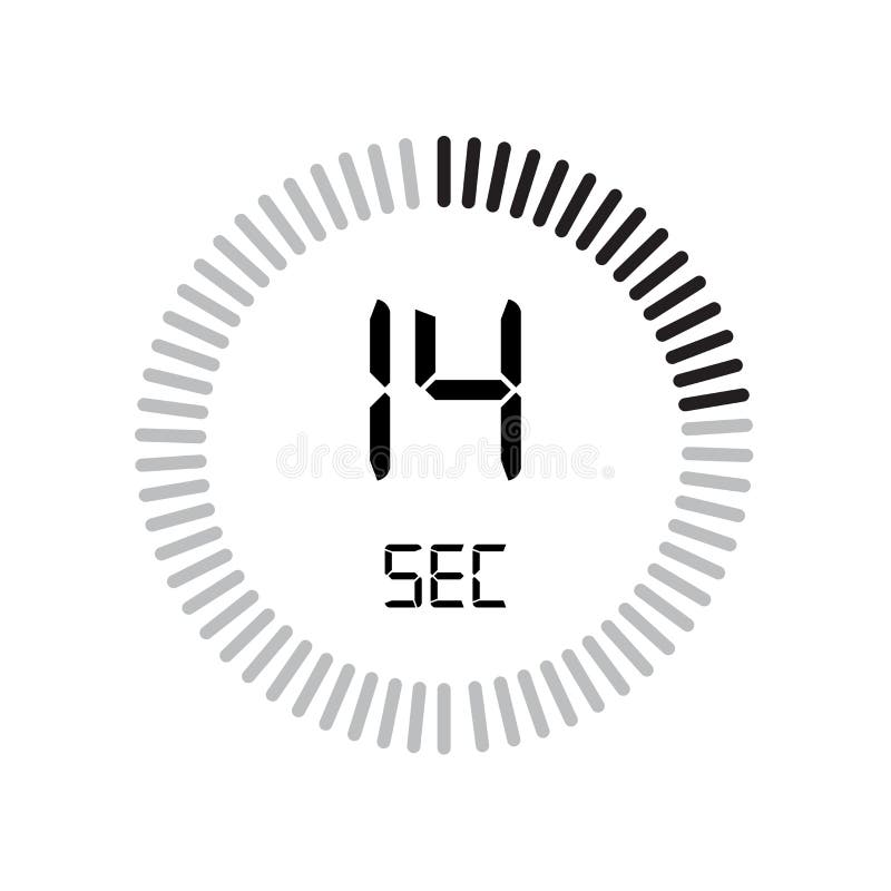 The 14 Seconds Icon, Digital Timer. Clock and Watch, Timer, Countdown ...
