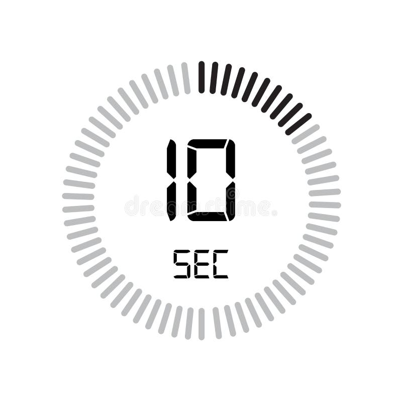 The 10 Seconds Icon Digital Timer Clock And Watch Timer Countdown