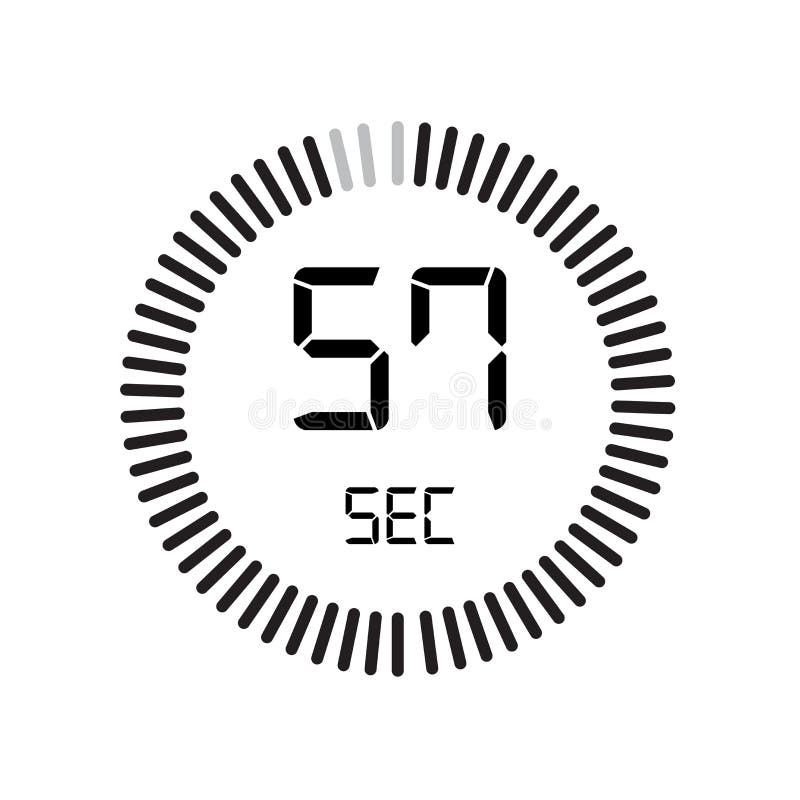 The 57 Seconds Icon, Digital Timer. Clock and Watch, Timer, Countdown ...