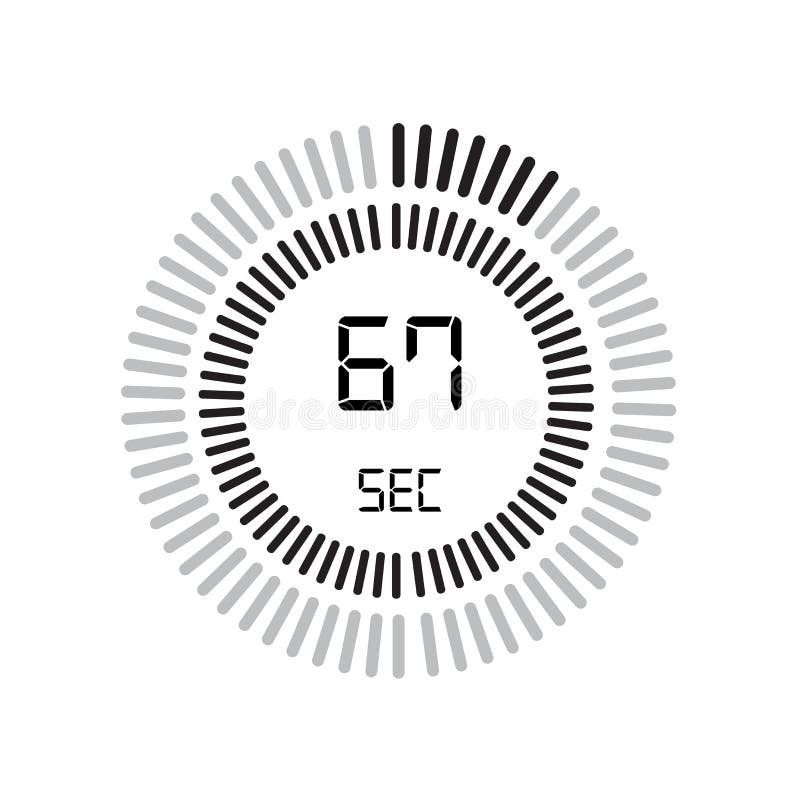 The 67 Seconds Icon Digital Timer Clock And Watch Timer Countdown