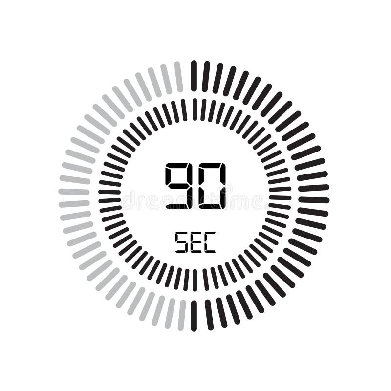 The 90 Seconds Icon Digital Timer Clock And Watch Timer Countdown