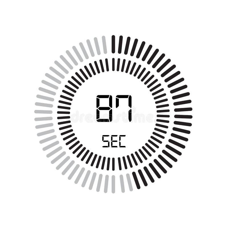 The 87 Seconds Icon Digital Timer Clock And Watch Timer Countdown