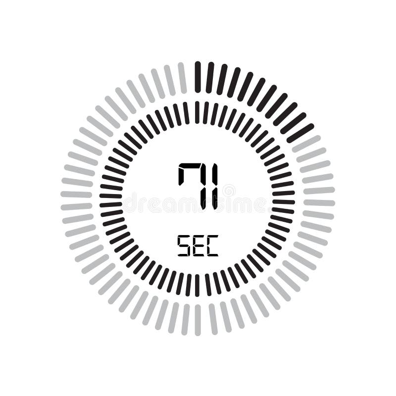 The 71 Seconds Icon Digital Timer Clock And Watch Timer Countdown