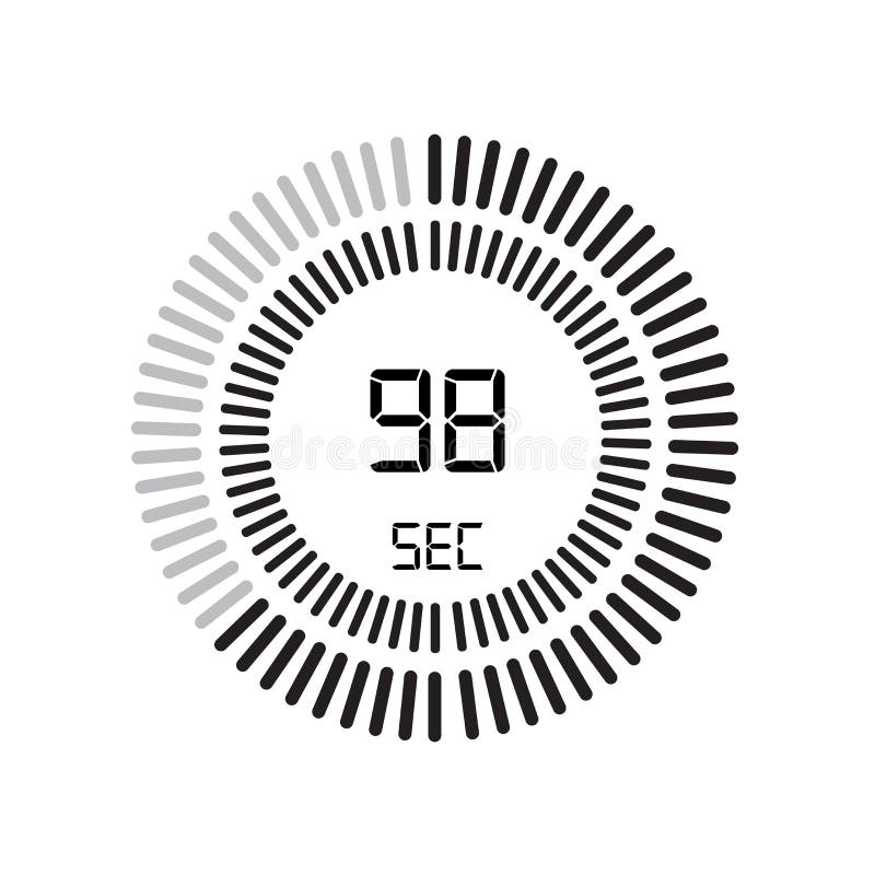 The 60 Seconds Icon Digital Timer Clock And Watch Timer Countdown