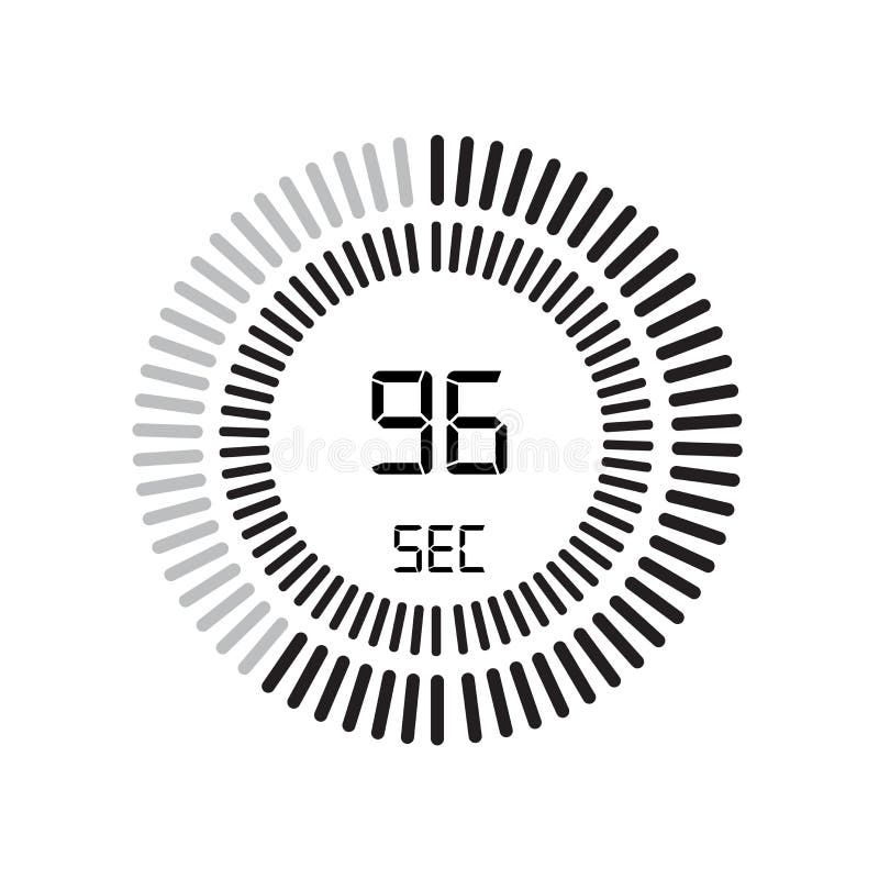 The 96 Seconds Icon, Digital Timer. Clock and Watch, Timer, Countdown ...