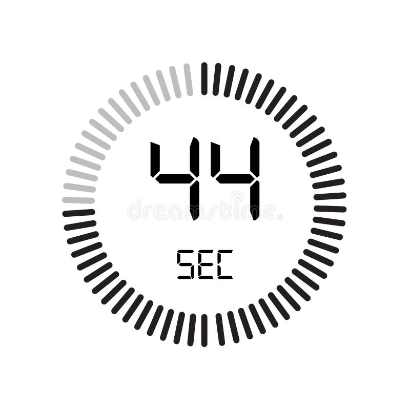 The 44 Seconds Icon, Digital Timer. Clock and Watch, Timer, Countdown ...
