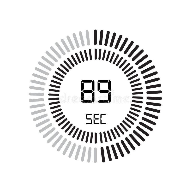 The 89 Seconds Icon, Digital Timer. Clock and Watch, Timer, Countdown ...