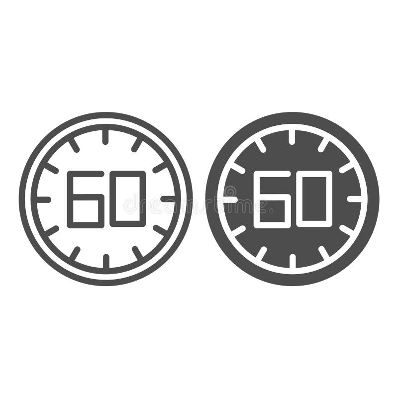 Time and Clock, 60 Seconds - Vector Illustration - Isolated on White ... Time and Clock, 60 Seconds - Vector Illustration - Isolated on White ...