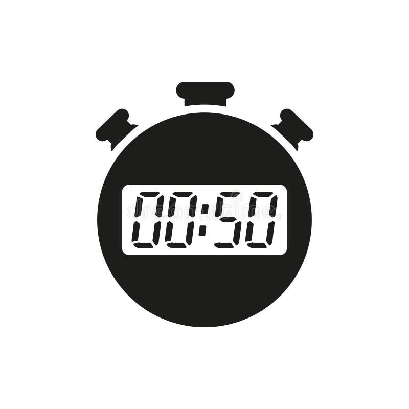 The 50 Seconds Minutes Stopwatch Icon Clock And Watch Timer