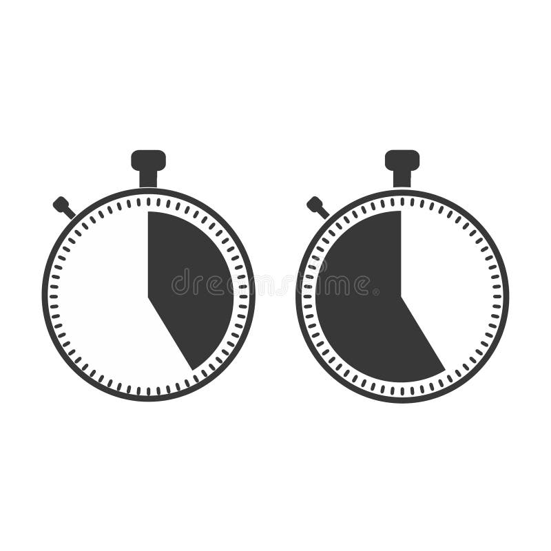 The 25 Seconds, Minutes Stopwatch Icon Stock Illustration ...