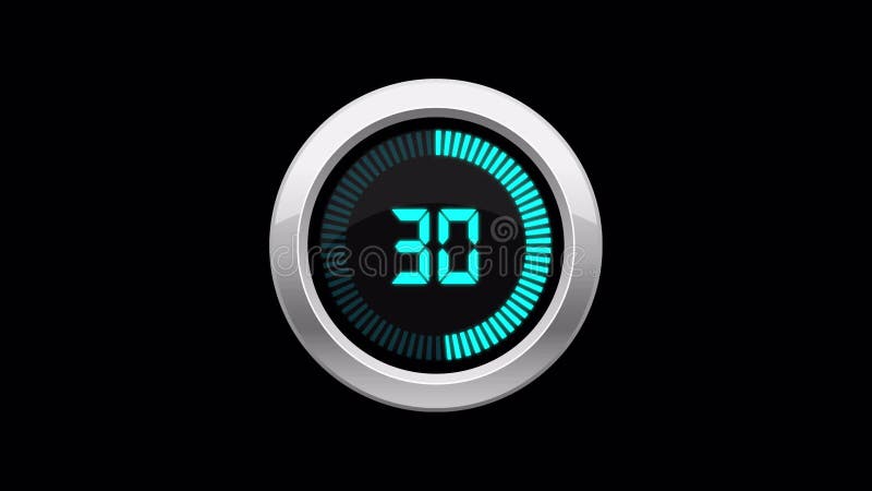 60 Seconds New Digital Timer Stock Footage - Video of count, analog ...