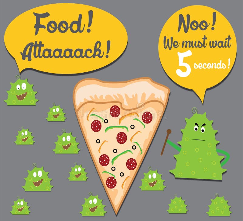 5 seconds rule stock illustration. Illustration of dropped - 45881383