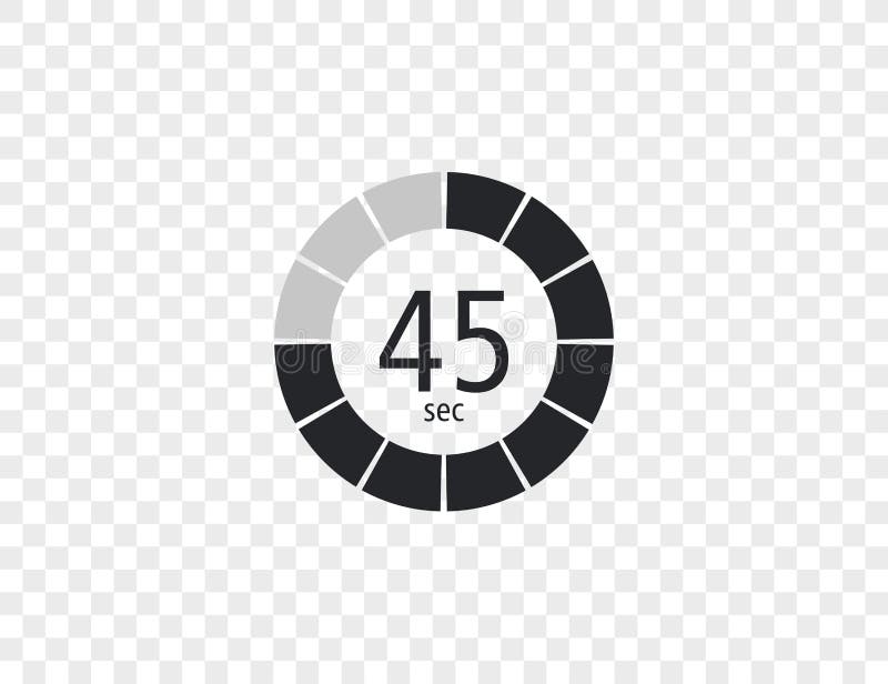 The 45 Seconds, Stopwatch, Digital Timer. Clock and Watch, Vector ...