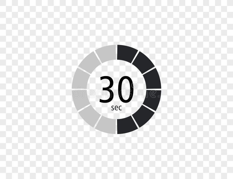 The 30 Seconds, Stopwatch, Digital Timer. Clock and Watch, Vector ...