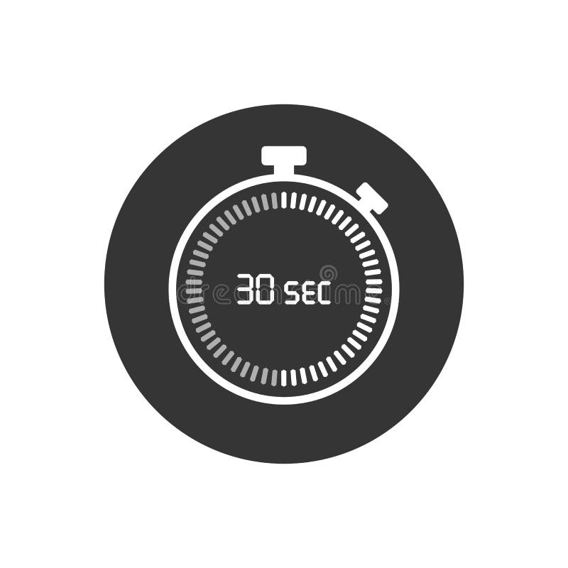 The 30 Seconds, Stopwatch Vector Icon, Digital Timer. Clock and Watch ...