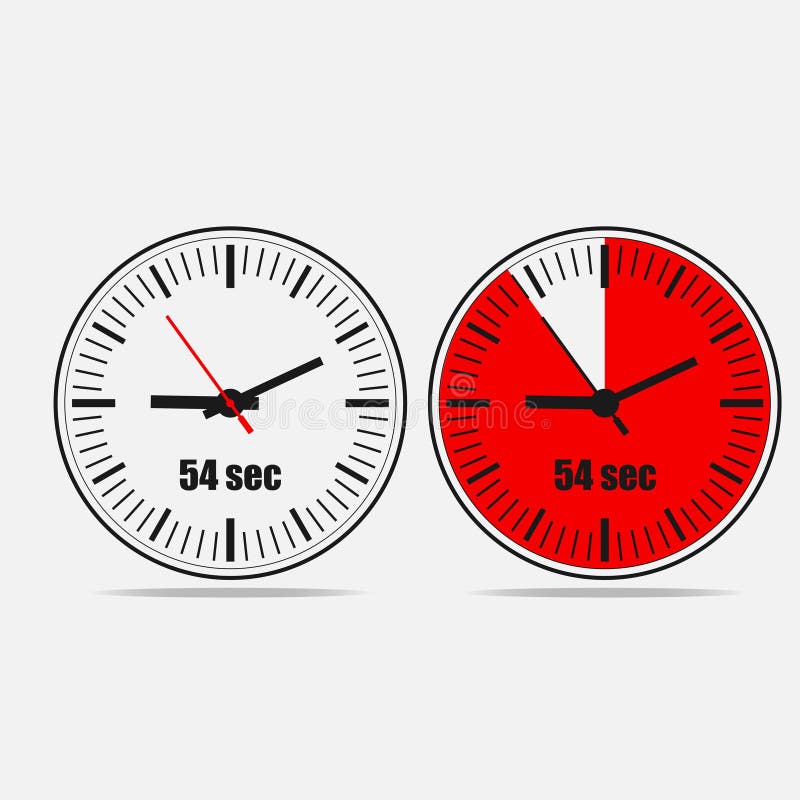 54 seconds timer icon stock illustration. Illustration of modern ...