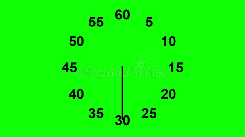 60 Seconds Timer Motion Graphics with Green Screen Background Stock ...