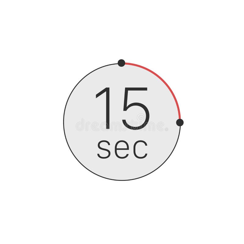 15 Seconds Timer, Stopwatch or Countdown Icon. Time Measure. Chronometr ... 15 Seconds Timer, Stopwatch or Countdown Icon. Time Measure. Chronometr ...