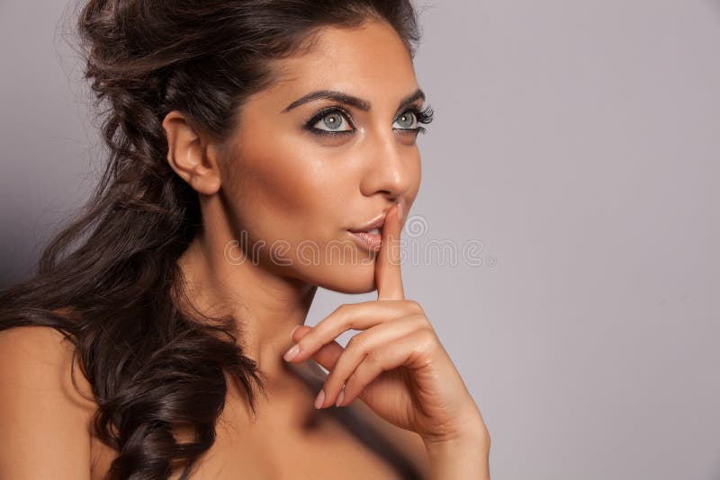 Secrecy stock image. Image of glamour, beauty, portrait - 25651449