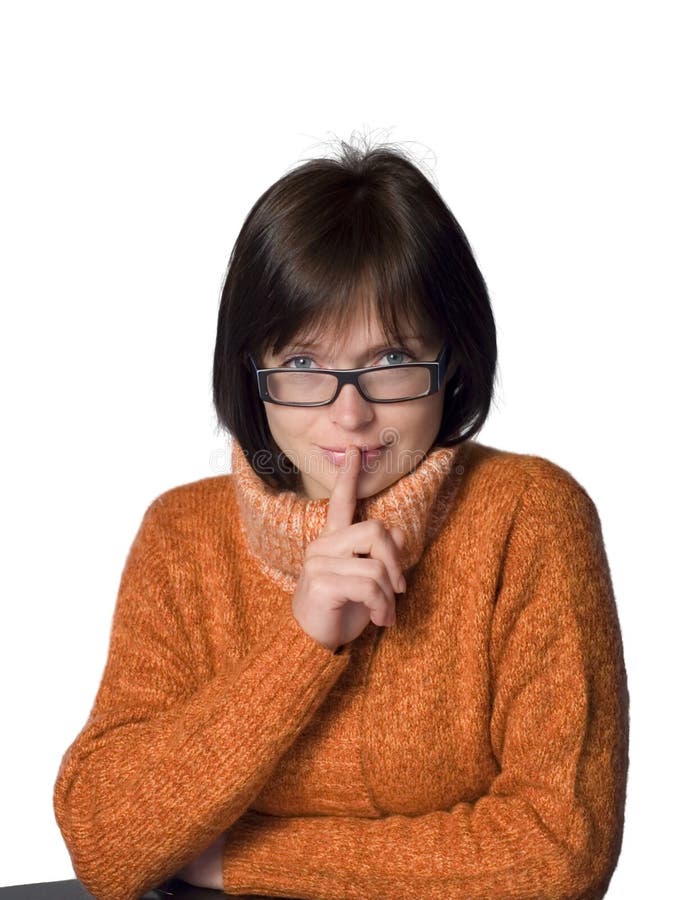 Secrecy stock photo. Image of careful, quiet, smile, pullover - 2786078