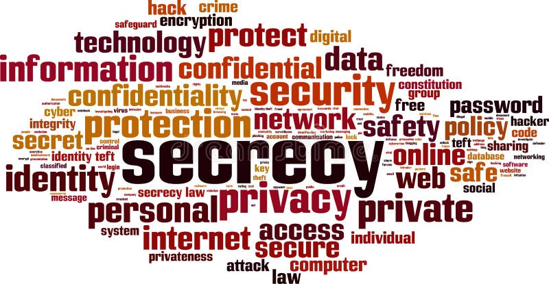 Secrecy word cloud stock vector. Illustration of account - 179474056