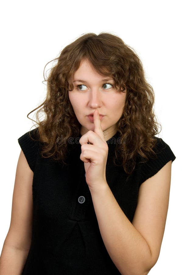 Shhhhhh stock photo. Image of american, girl, pretty, secret - 708188