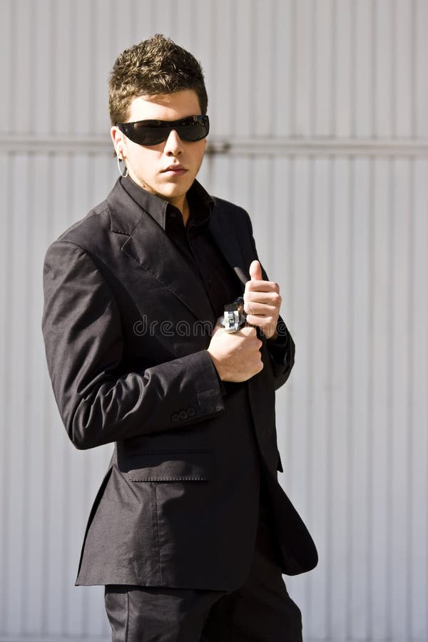 Female Secret Agent Spy Holding Binoculars Stock Photo - Image of ...
