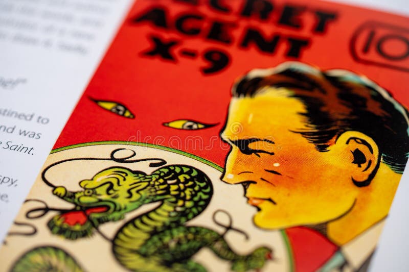 Secret Agent X-9 from a Comic Book. Editorial Stock Image - Image of ...