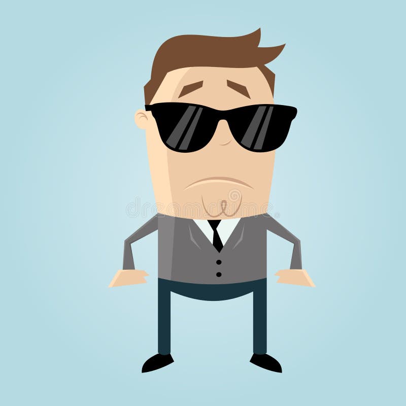 Funny secret agent stock vector. Illustration of clipart - 68311208