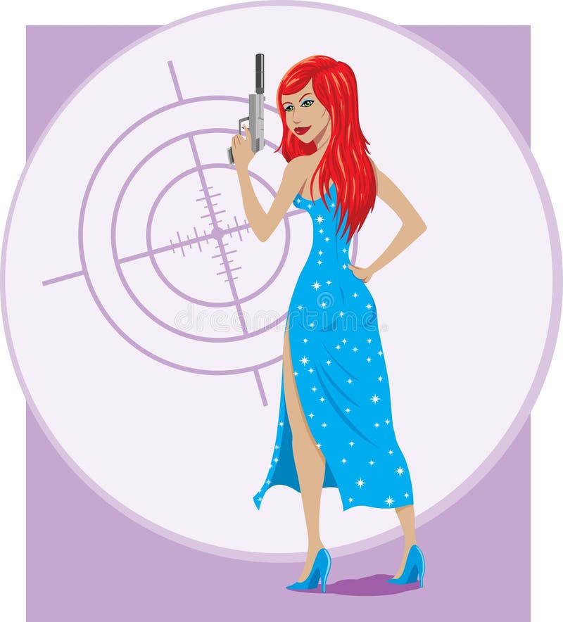 Secret Agent girl stock vector. Illustration of sidekick - 18429283