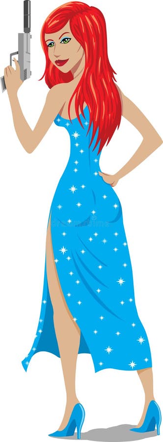 Secret Agent girl stock vector. Illustration of femme - 13076766