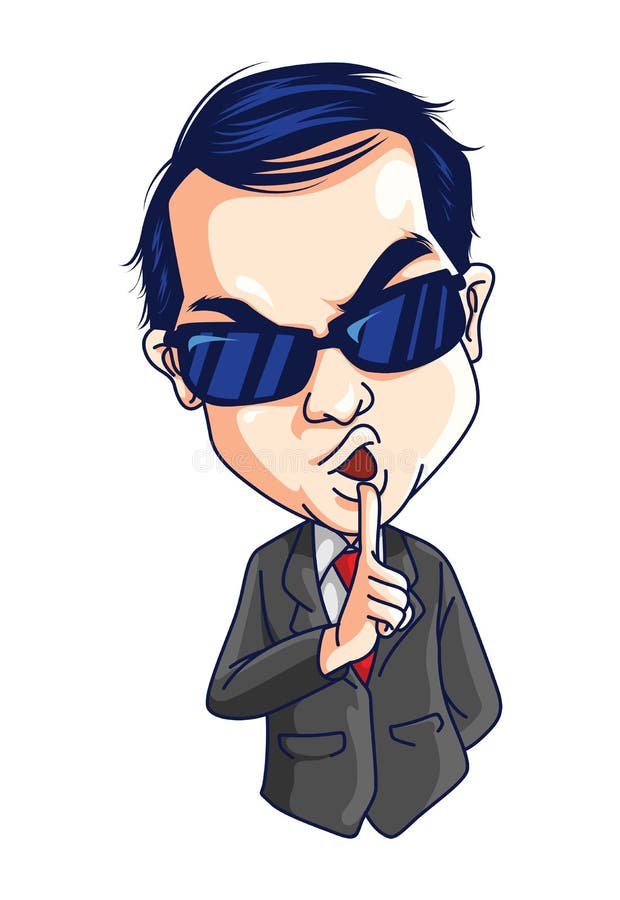 Bodyguard or Secret Agent Cartoon Stock Vector - Illustration of adult ...