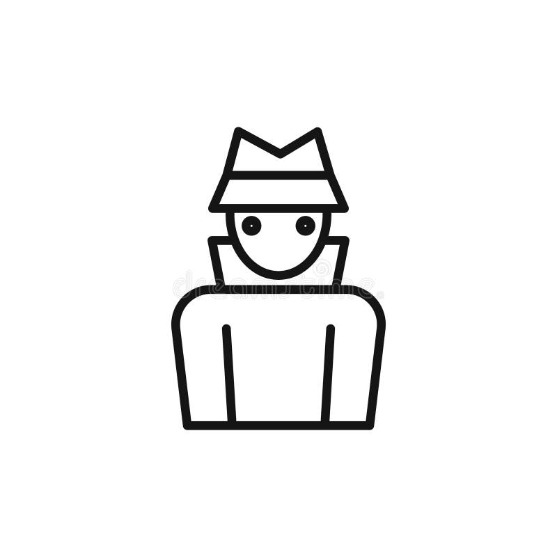 Secret Agent Logo Sign Vector Outline Stock Illustration - Illustration ...