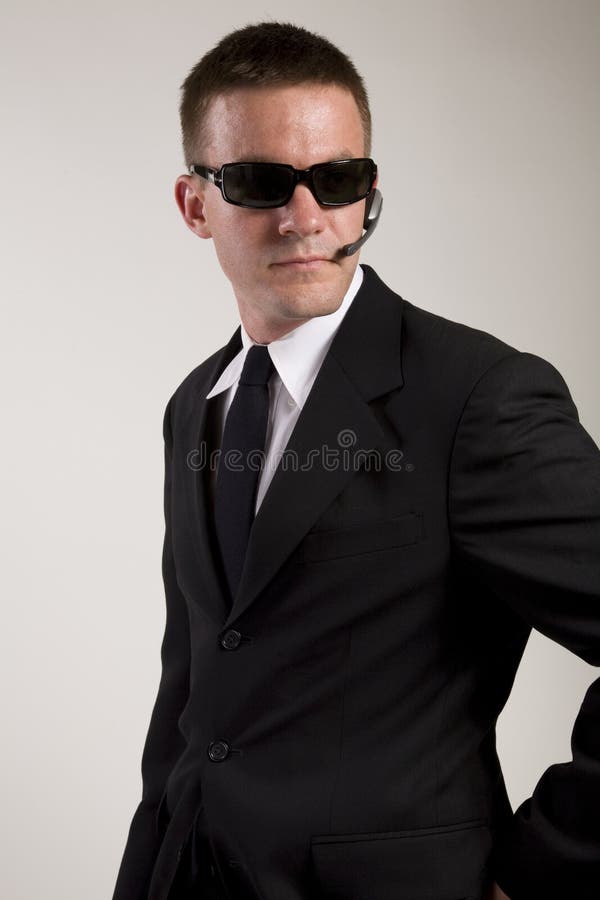 Security Guard Isolated on White Stock Photo - Image of guard ...