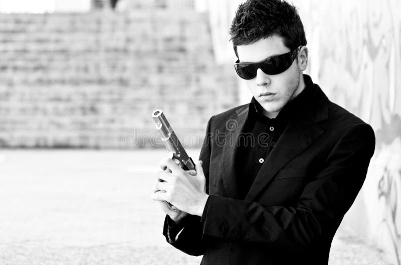 Secret agent ready stock photo. Image of black, glass - 4803334
