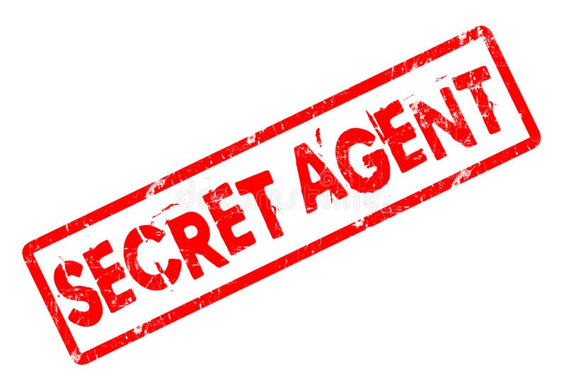 Secret Agent - Rubber Stamp on White Background Stock Illustration ...