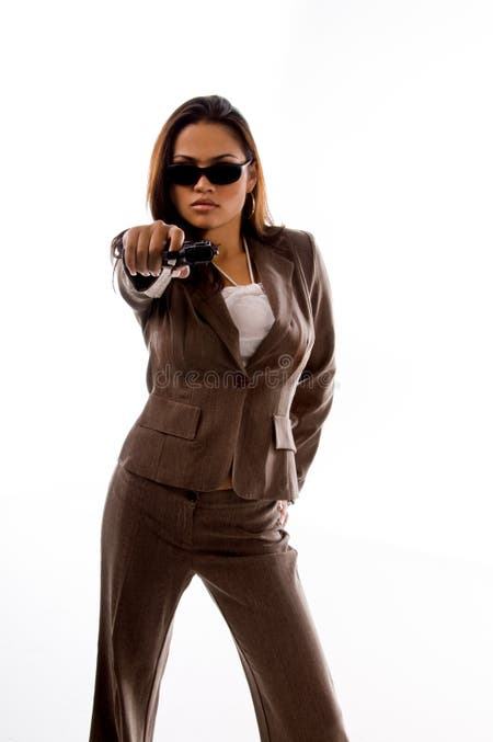 Secret Agent Woman stock image. Image of sunglasses, ethnic - 5710473