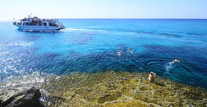 Secret Beach on Remote Island. Rizoskloko, Crete, Greece. Seitan Limani ...