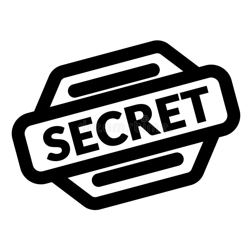 Secret black stamp stock vector. Illustration of seal - 124300530