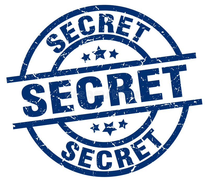 Secret blue round stamp stock vector. Illustration of vector - 94549955